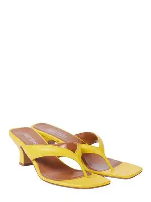 Paris Texas Portofino 55 Leather Thong Sandals - Yellow