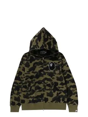 A BATHING APE 1st Camo Full Zip Hoodie - Green