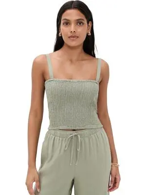 Z Supply Amelie Linen Tank - Avocado