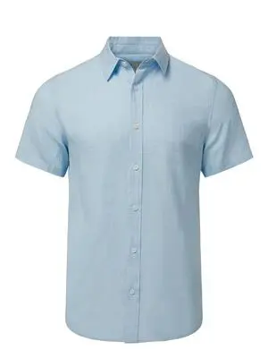 Onia Standard Short Sleeve Linen Shirt - Cool Blue