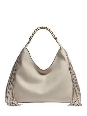 Donna Karan New York Belmore Fringe Shoulder Bag Sand