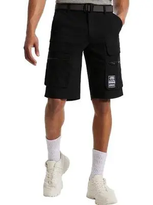 ECKO UNLTD. Belted Cargo Shorts - Black