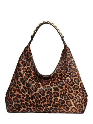 Donna Karan New York Belmore Leopard Hobo Black/leopard