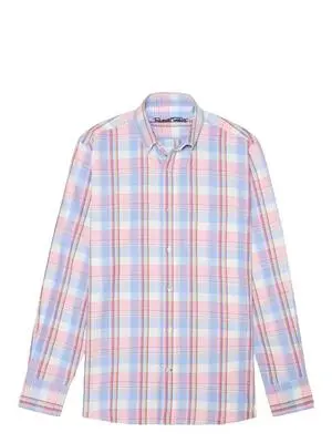 Robert Talbott Harrison Button Down Multicolor Plaid Oxford Shirt - Pink Multi