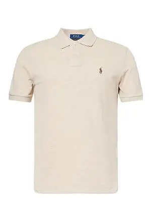Polo Ralph Lauren Logo-embroidered Regular-fit Cotton-piqué Polo Shirt - Expedition Heather