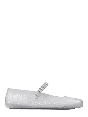 JIMMY CHOO Jelly Crystal-embellished Ballerina Flats - Clear/silver Mix/crystal