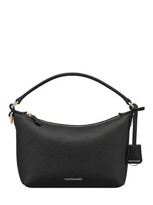 MAISON DE SABRE Leather Soft Hobo Bag - Black Caviar