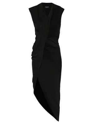 Balenciaga Draped Midi Dress - Black