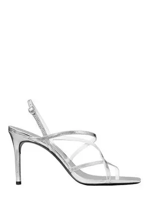 Tory Burch Multi-strap Stiletto Sandals - Silver