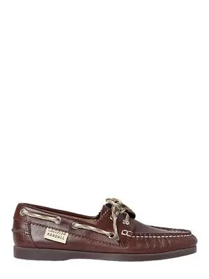 LOEFFLER RANDALL Franco Boat Shoe Loafer - Espresso/brown/butter