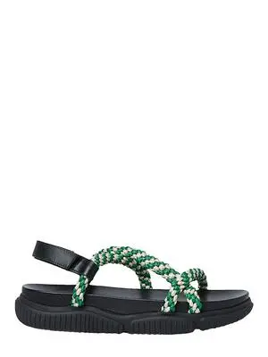 LOEFFLER RANDALL Ozzy Rope Sport Sandals - Black/green