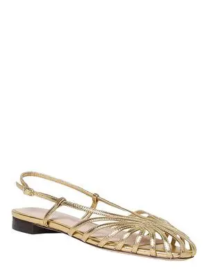 LOEFFLER RANDALL Devon Lattice Slingback Sandals - Gold