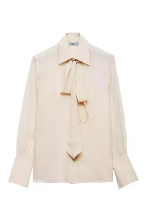 Prada Marocain Shirt - Neutrals