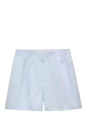 Prada Cotton-poplin Shorts - Blue