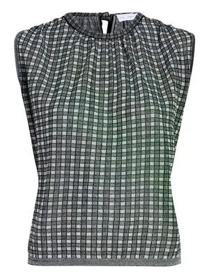Proenza Schouler White Label Bradley Checkered Top - Black