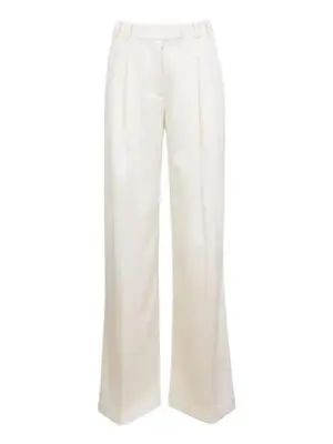 Fleur Du Mal Satin Relaxed Pant - Vanilla