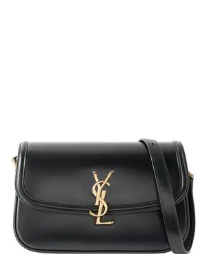 Saint Laurent Solferino Medium Leather Shoulder Bag - Black