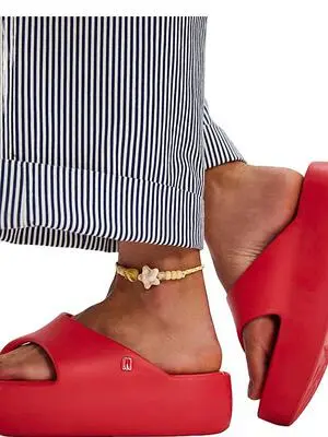 Melissa MELISSA Free Platform Thong Sandals Red