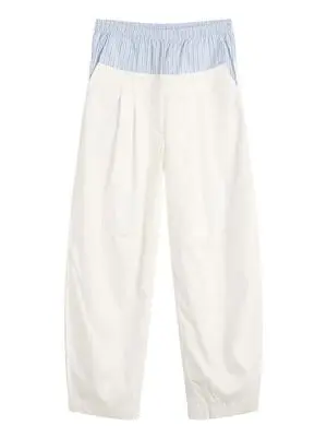 STEL Layered Wide Leg Trousers - Blue Stripe
