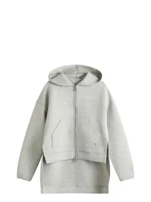STEL Split Hem Zip Up Hoodie
