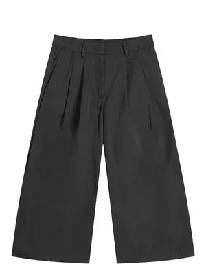 STEL Pleated Wide Leg Culottes - Black