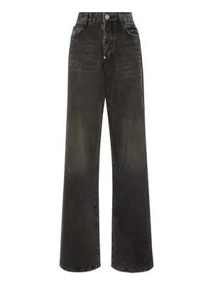 PHILIPP PLEIN Logo-Embroidered Jeans