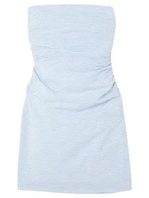 Bernadette Vera Strapless Ruched Mini Dress - Blue