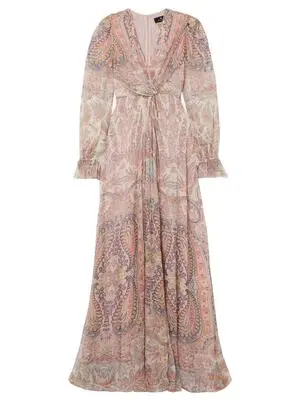 Etro Twist-front Paisley-print Maxi Dress - Pink