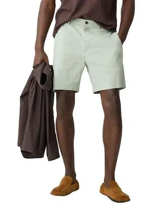 Theory Curtis Drawstring Linen Shorts - Light Greenstone