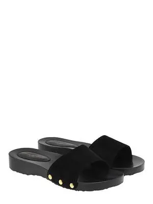 GIANVITO ROSSI Riviera Slide - Black Suede