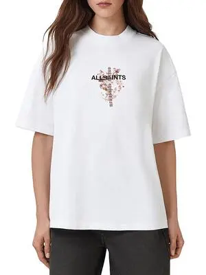 ALLSAINTS Eternal Etta Oversized Tee Optic White