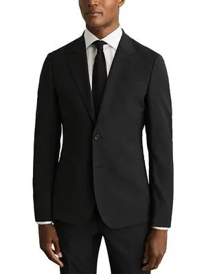 REISS Promise Plain Weave Blazer - Black