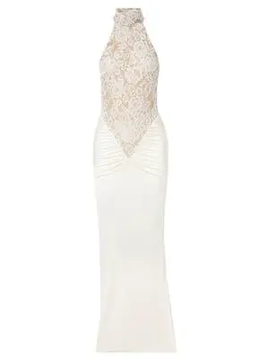 ILKYAZ OZEL Cass Halterneck Gown - White