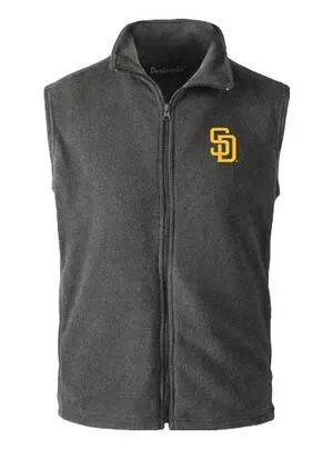 DUNBROOKE San Diego Padres Houston Full-zip Vest - Gray