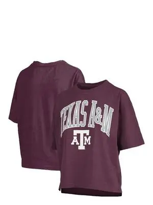 PRESSBOX Texas A&m Aggies Nelson Arch Oversized Slub T-shirt - Maroon