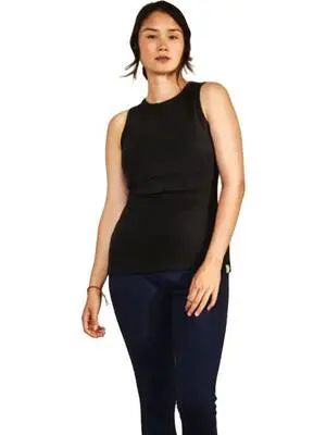 THE BSHIRT Nursing Rib Racer Vest Black