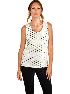 THE BSHIRT Nursing Vest Cream/black Spots