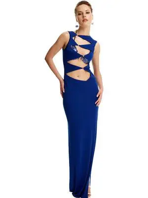 LUNA B Goddess Maxi Dress - Navy Blue
