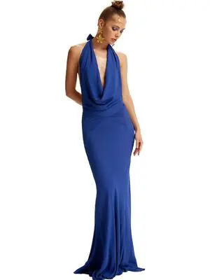 LUNA B WOLF Siren Maxi Dress - Sax Blue