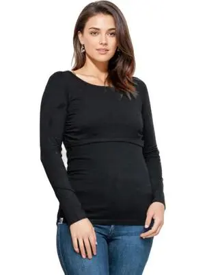 THE BSHIRT Nursing Long Sleeve Top - Black