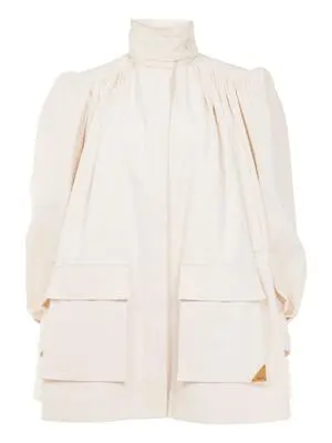 Chloé Puff-sleeve Cotton Canvas Utility Jacket - Light Pink