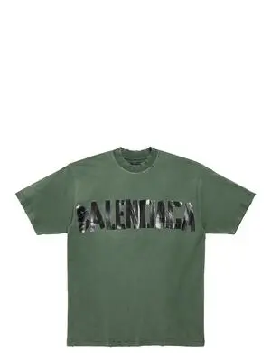 Balenciaga Balenciaga Oversized Tape Logo T-Shirt Brown