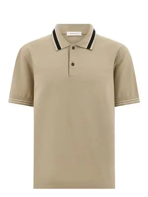 FERRAGAMO Short Sleeve Polo Shirt Beige