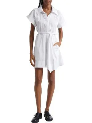 A.L.C. Julie Cotton Mini Shirtdress - White