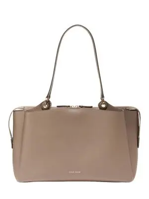 Cole Haan Leather Work Tote - Irish Coffee