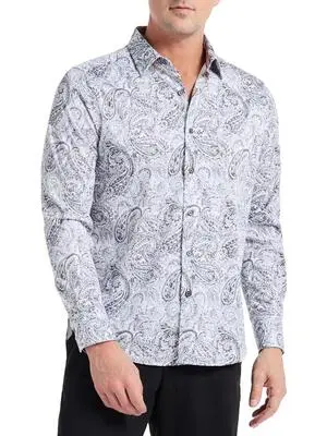Robert Graham Ibiza Paisley Stretch Button-up Shirt - Purple