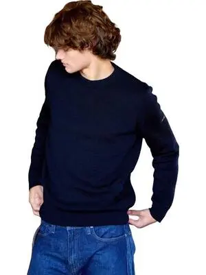 Saint James Locronan Iii Crew Neck Sweater - Navy