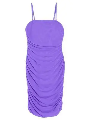 THEME Noemi Mesh Removable Straps Dress Purple