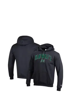 Champion Hawaii Rainbow Warriors Arched Logo Fleece Pullover Hoodie - Black