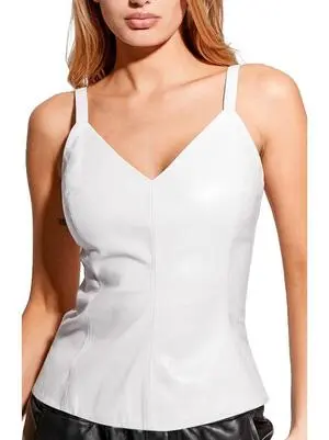 AS By DF Reagan Recycled Leather Tank - White